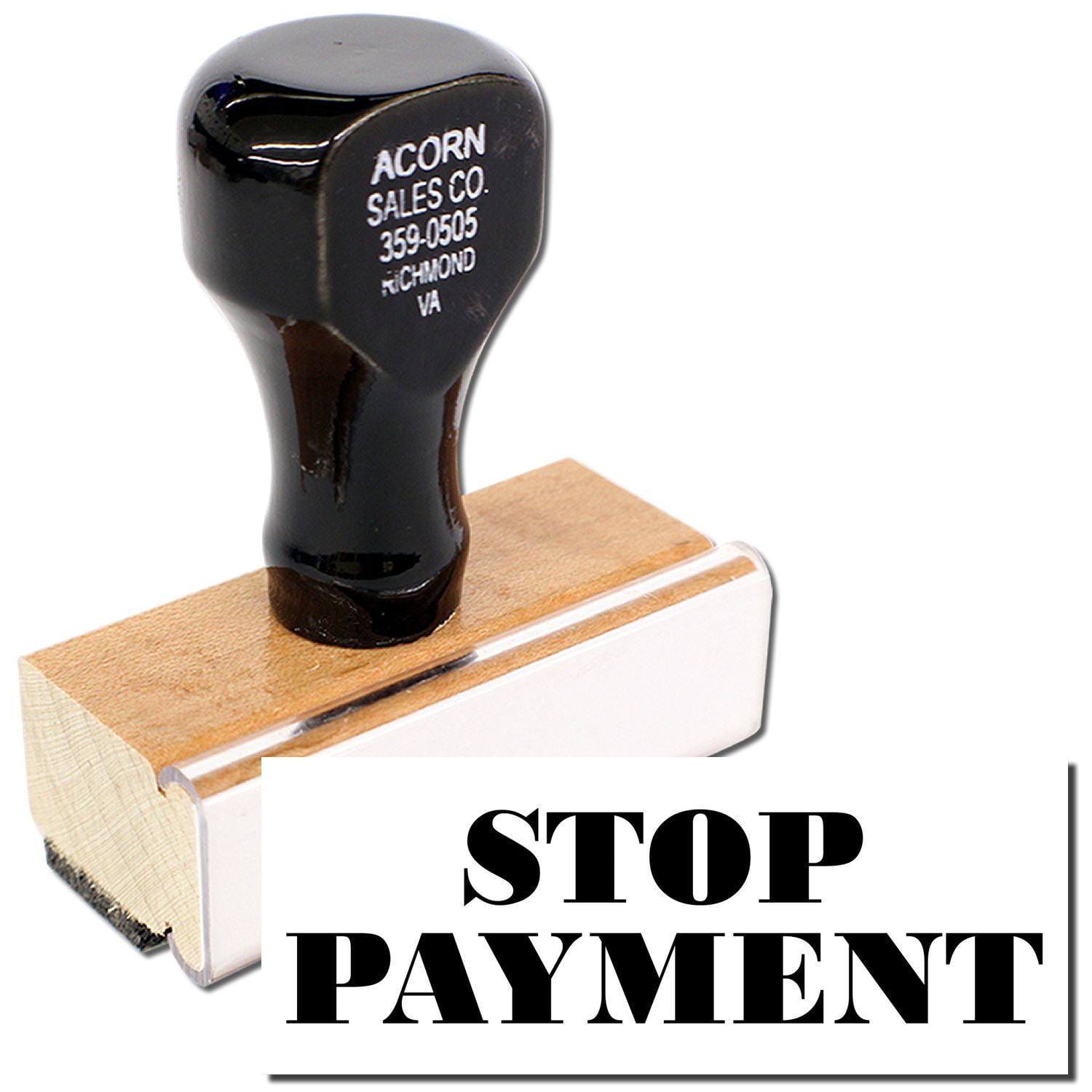 Large Stop Payment Rubber Stamp, Wooden Handle Rubber Stamp, Laser ...