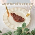 80 Count Plastic Plates, Round Disposable Wave Plates Set 10in Dinner ...