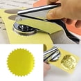 Gold Foil Wafer Seal Stickers Labels 2inch Serrated Edge Gold Color ...