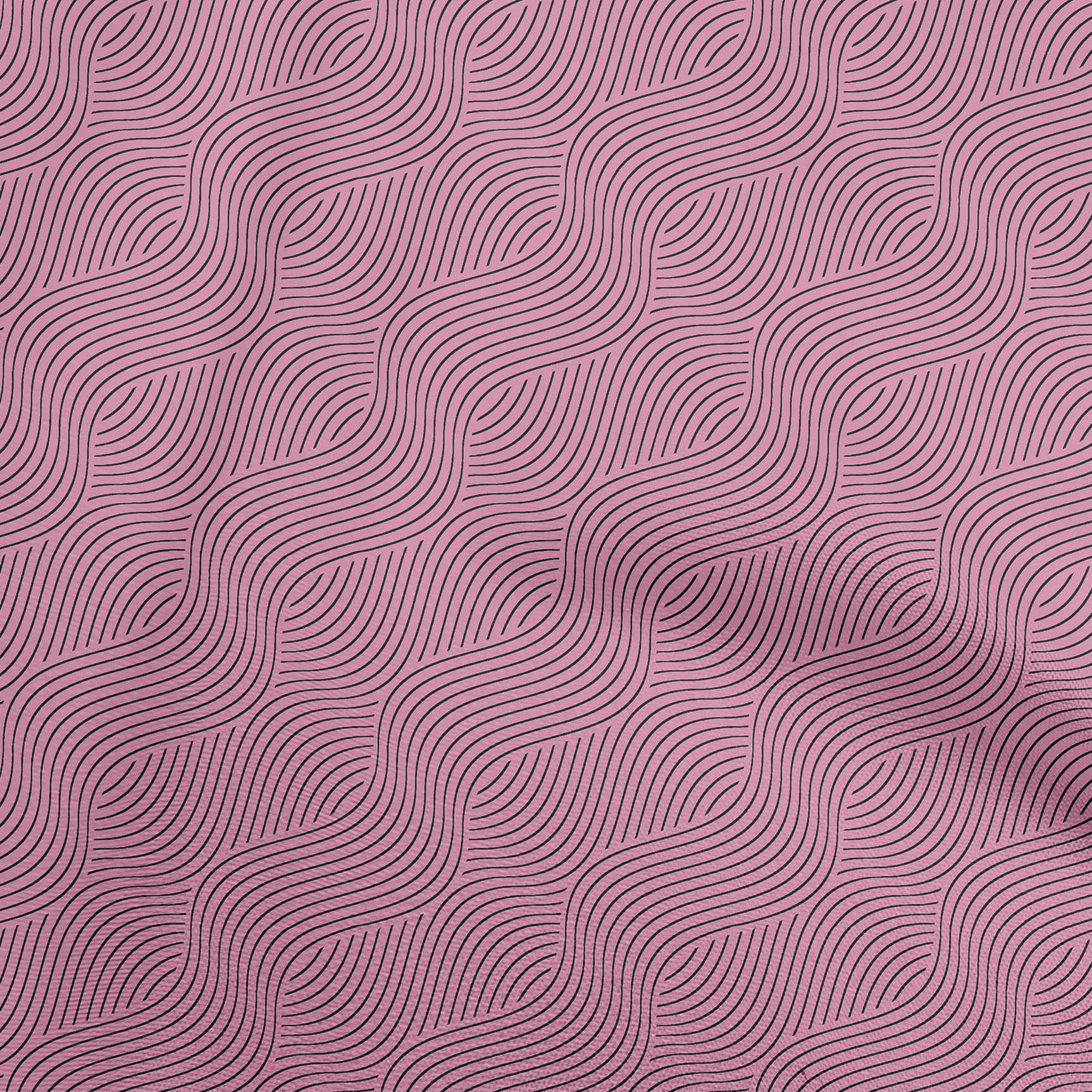 oneOone Velvet Rose Pink Fabric Moire Fabric For Sewing Printed Craft ...