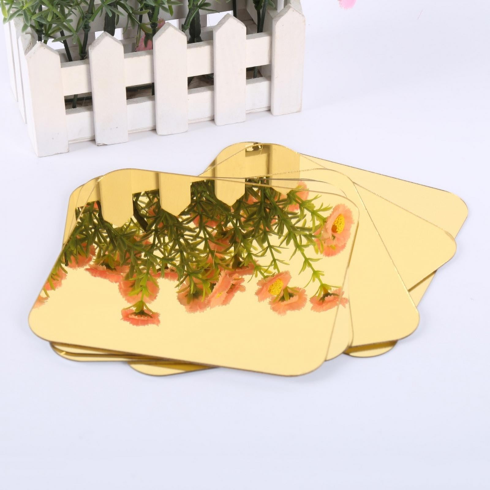 6 Pieces Mirror Adhesive Craft Mirrors, Shatterproof Sheet Small Mirror ...