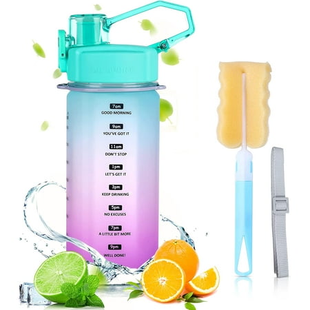 DDER Water Bottles with Times to Drink, 35 OZ Large Gym Sports ...