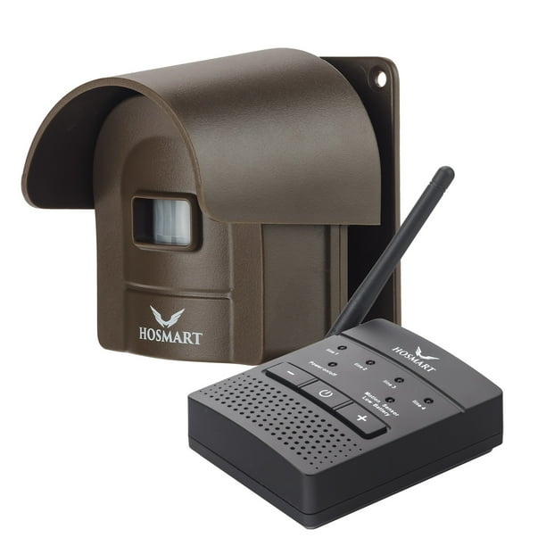 1/2 Mile Hosmart Rechargable Driveway Alarm Wireless Sensor System ...