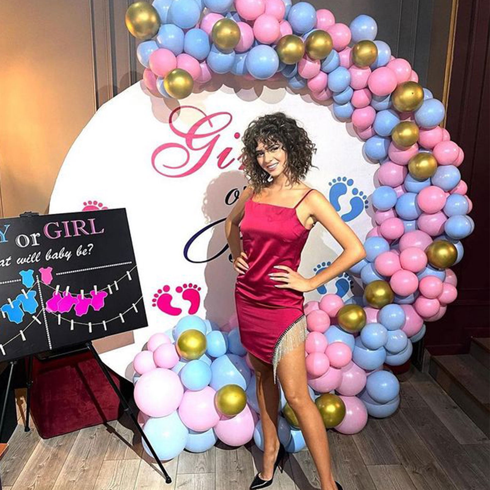 Buy Honinda DIY Gender Reveal Balloons Arch Kit-Pink and Blue Balloons ... Buy Honinda DIY Gender Reveal Balloons Arch Kit-Pink and Blue Balloons ...