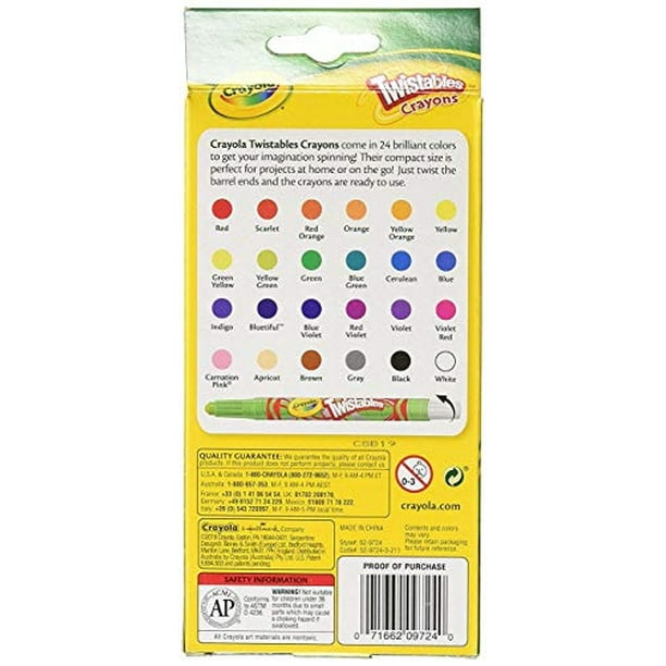 Crayola Mini Crayones Twistable 24 en una Caja (Paquete de 4) 96 ...