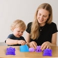 Kinetic Sand, Sandbox Set with 1lb Blue Play Sand, 4 Tools & Molds ...