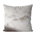 45x45cm Chinese Ink Wash Pillow Cover Soft Short Pile Decorative ...