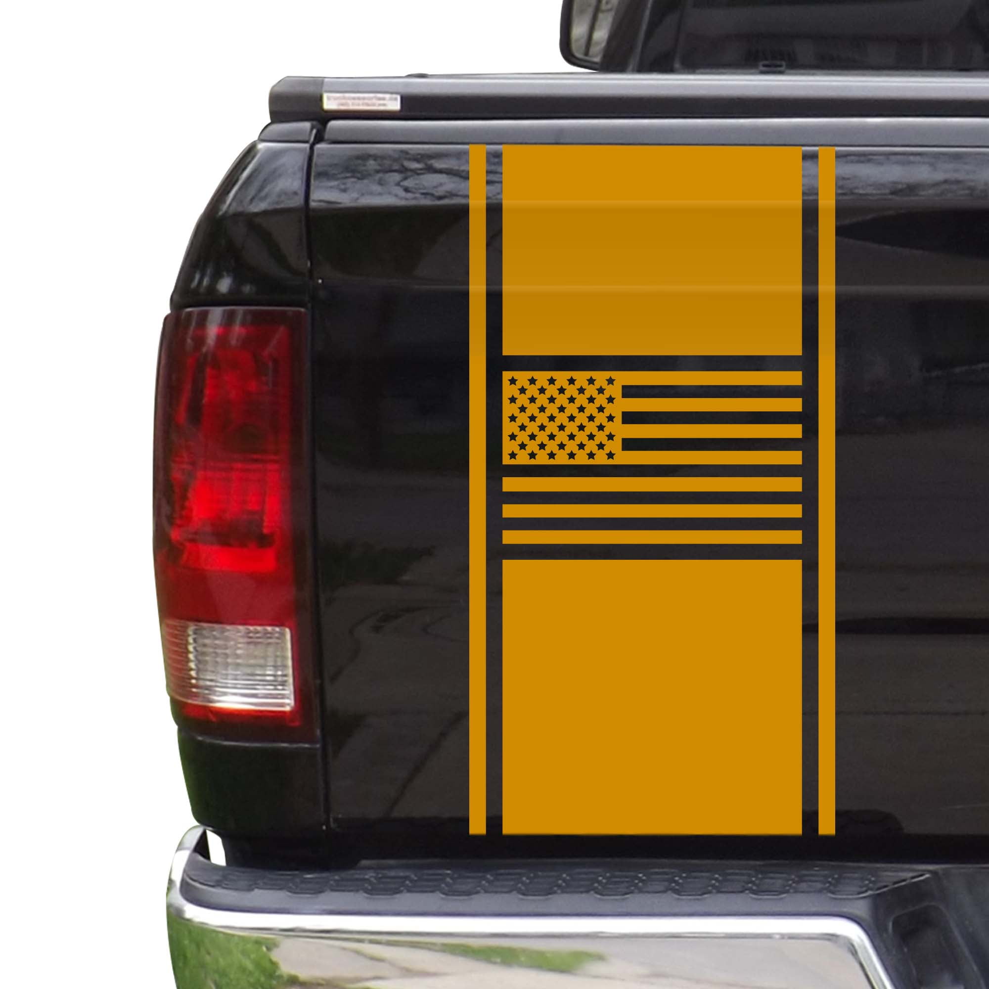 American USA Flag Racing Stripes Truck Tailgate Vinyl Decal Sticker ...