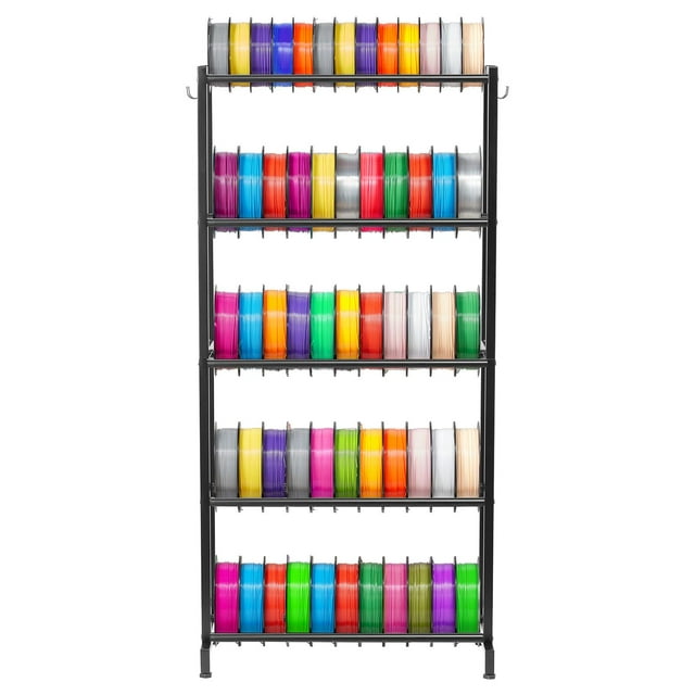VEVOR 3D Printer Filament Storage Rack, 5 Tier Heavy Duty Storage ...