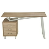 Scranton & Co Contemporary Wood Computer Desk with Storage in Sand ...
