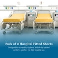 2 Pack Hospital Bed Fitted Sheets 36" x 80" x 8" Deep – 100% Egyptian ...