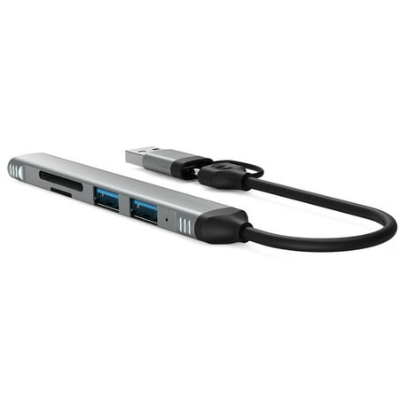 5 in 1 USB Hub Devices External Multi-port Data Docking Station Device ...