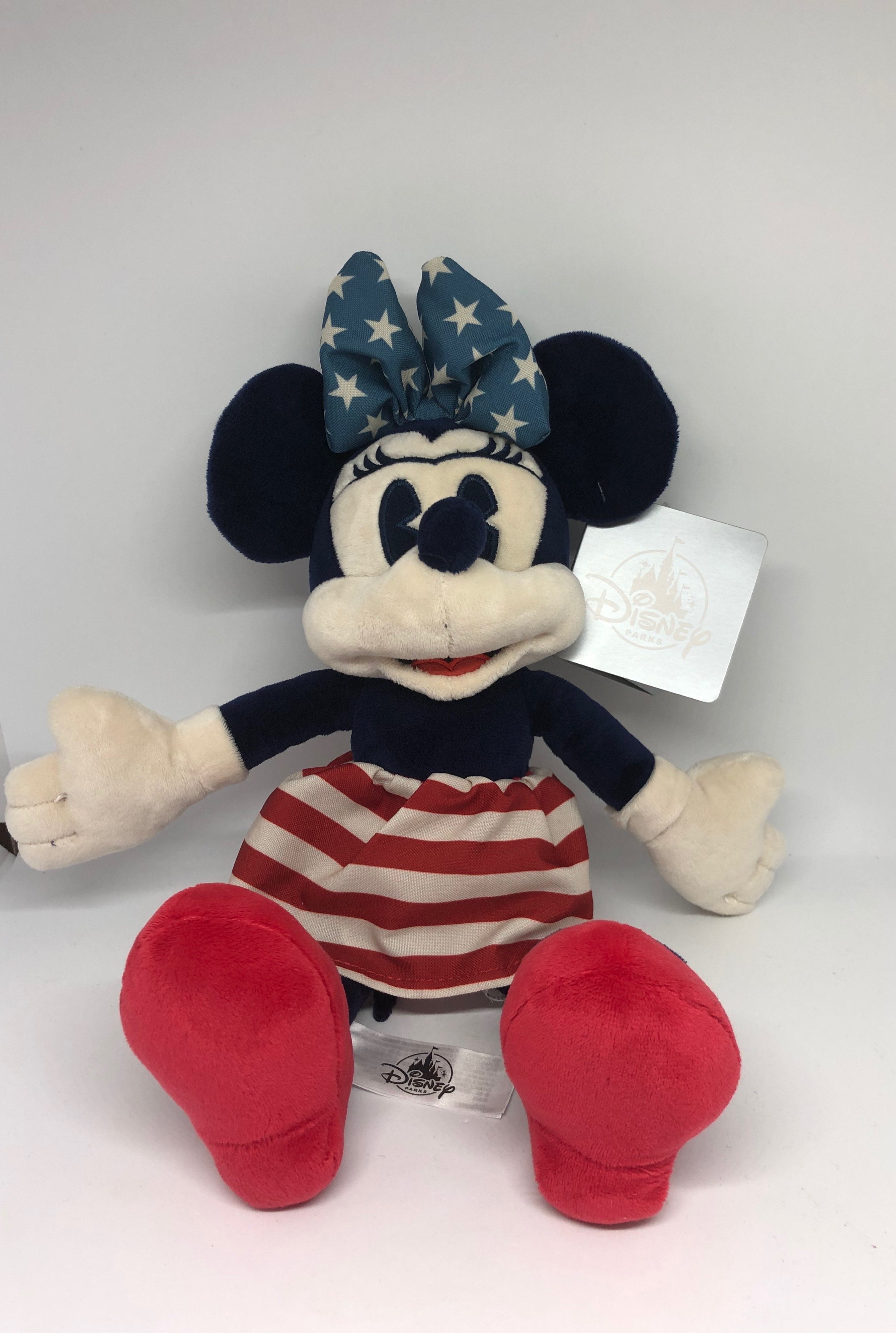 Disney Parks 11inc Mamer Minnie Mouse Americana Plush New with Tags ...