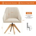 Modern Swivel Accent Chair for Living Room, Wood Desk Chair with Arms ...