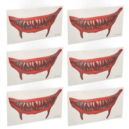 Scary Mouth Sticker Clown Horror Mouth Stickers Halloween Prank Makeup ...
