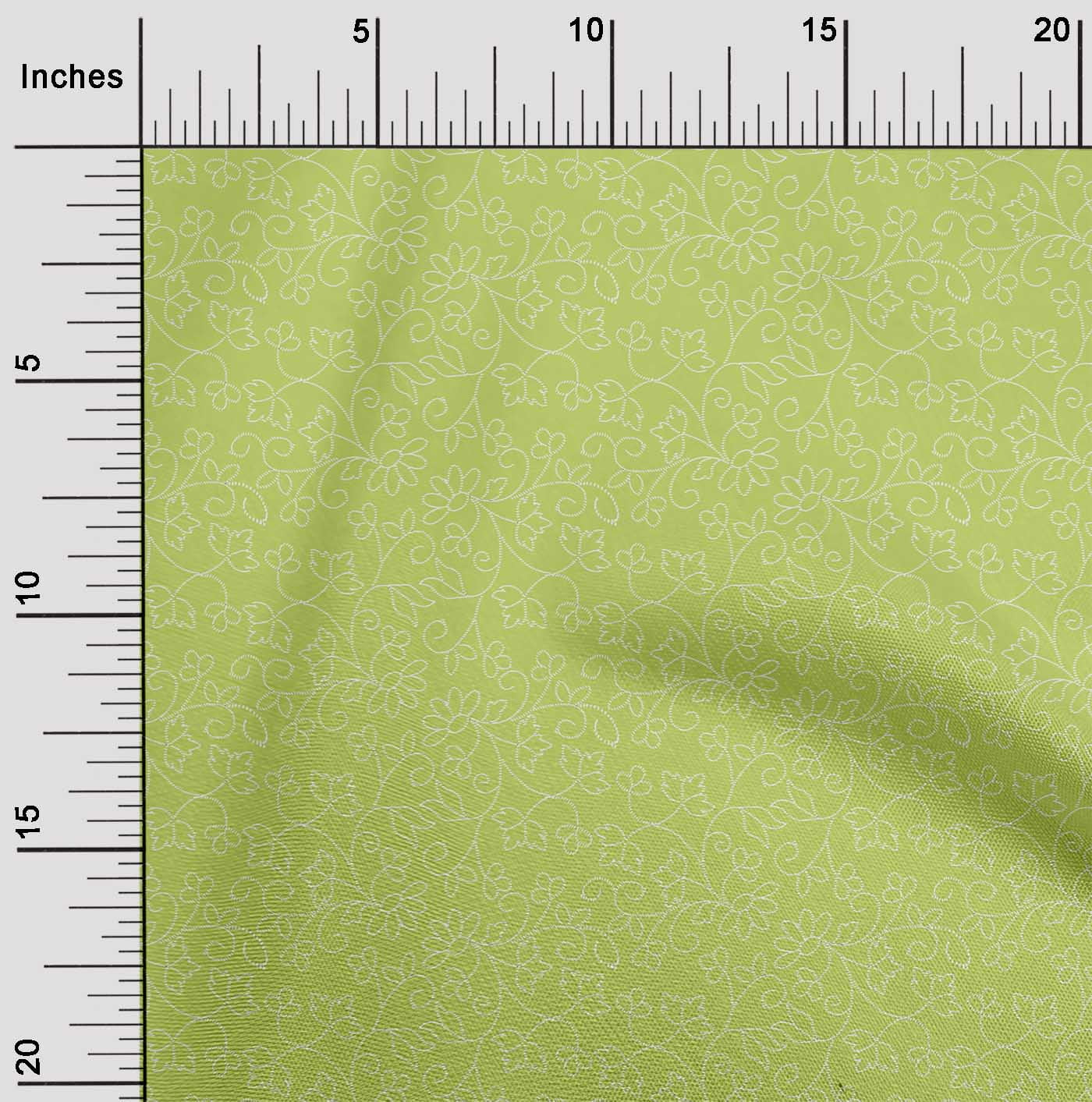 oneOone Silk Tabby Fabric Artistic Floral Sashiko Print Sewing Fabric ...