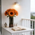 Acrylic Vase with Wooden Stand - Clear Modern Flower Vase for Living ...