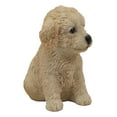 Ebros Realistic Adorable Sitting Golden Labradoodle Puppy Statue 6.5" H ...