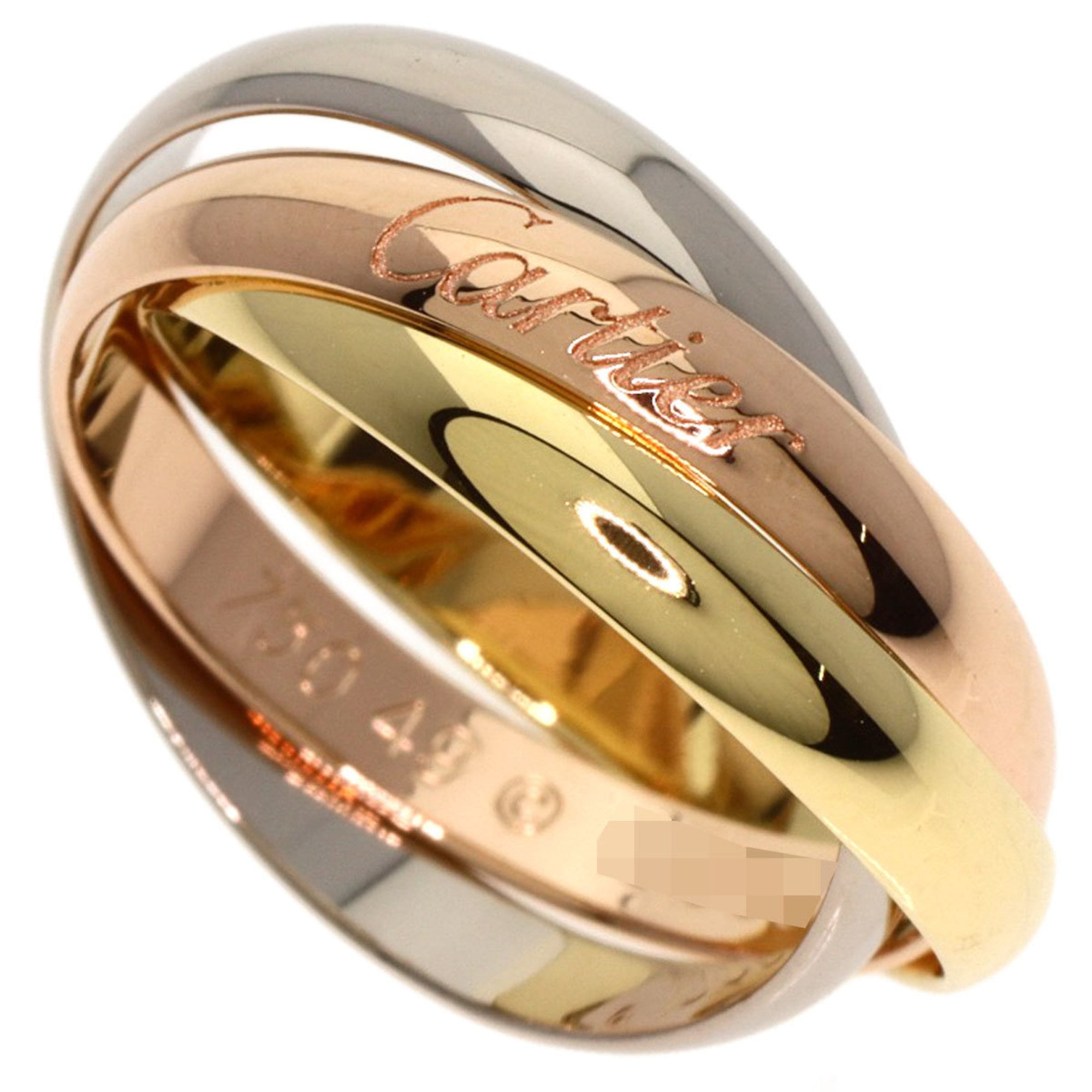 Pre-Owned Cartier Trinity Small #49 Current Model Ring in 18K Yellow ...