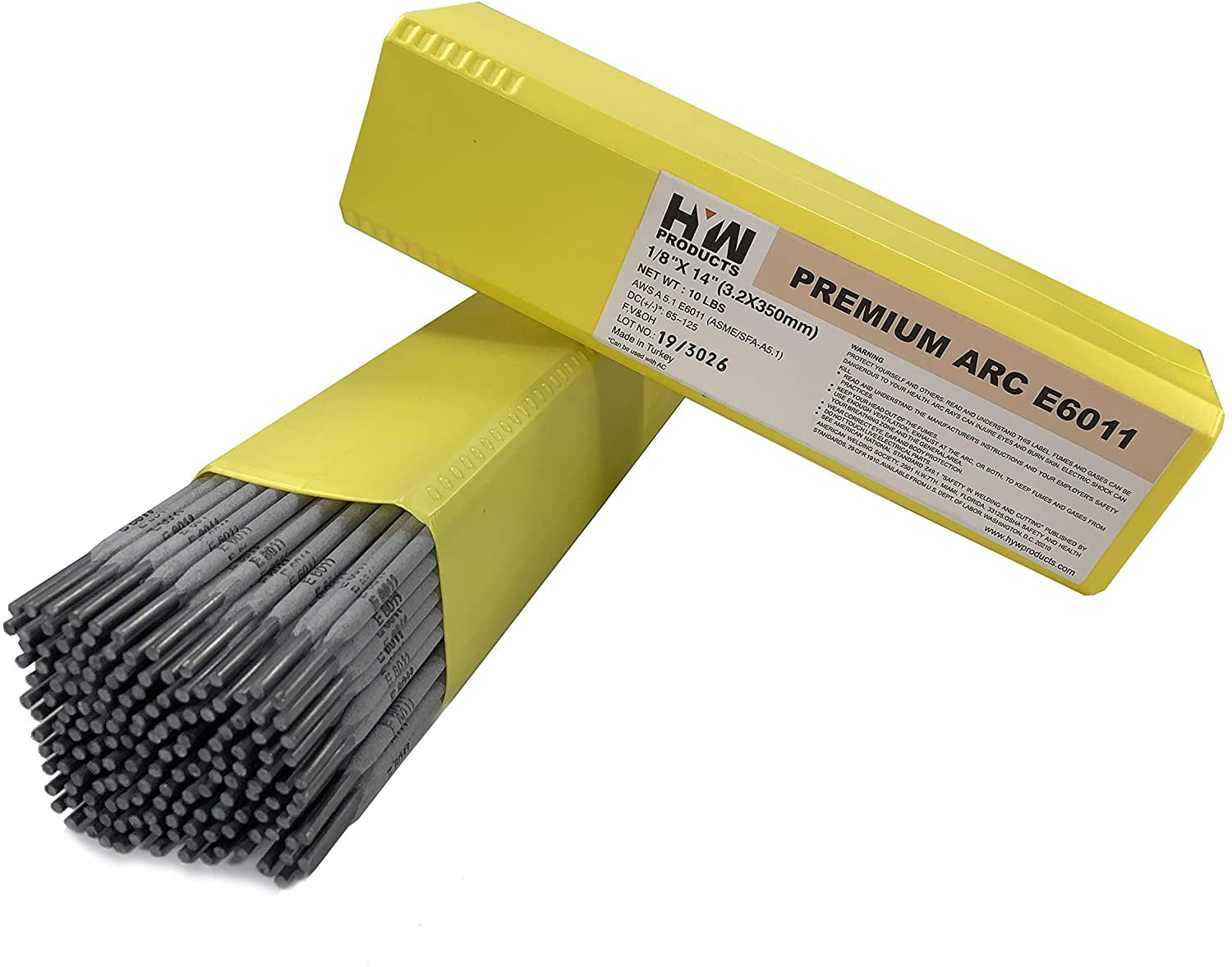 E6011 3/32" - 1/8" - 5/32" x 10 lb Premium Arc Stick electrodes (1/8" X ...