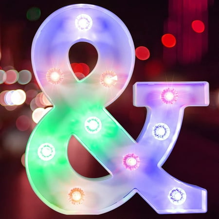 LED Marquee Letter Lights, 26 Alphabet Light Up Letters Sign Perfect ...
