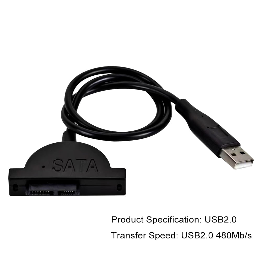 Convertidor de unidad de CD/DVD ROM Cable adaptador negro para PC ...