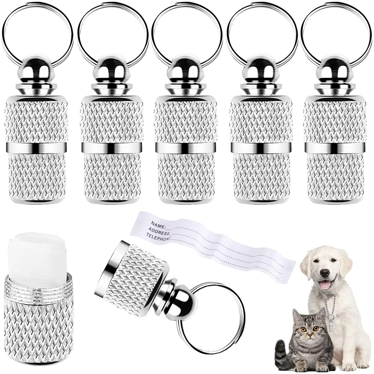 6 Pack Pet ID Tags Personalized Pet ID Tags Birth Flower Stainless 6 Pack Pet ID Tags Personalized Pet ID Tags Birth Flower Stainless