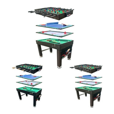 KICK Dyad 55″ 2-in-1 Multi Game Table (Brown) - Combo Game Table Set ...