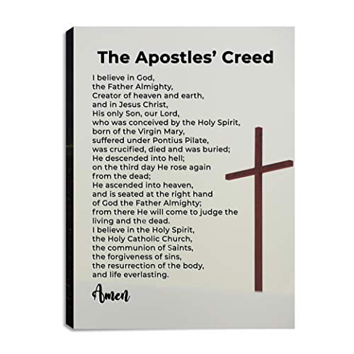 The Apostles Creed | 16x20in| Christian Canvas Wall Art with Bible ...