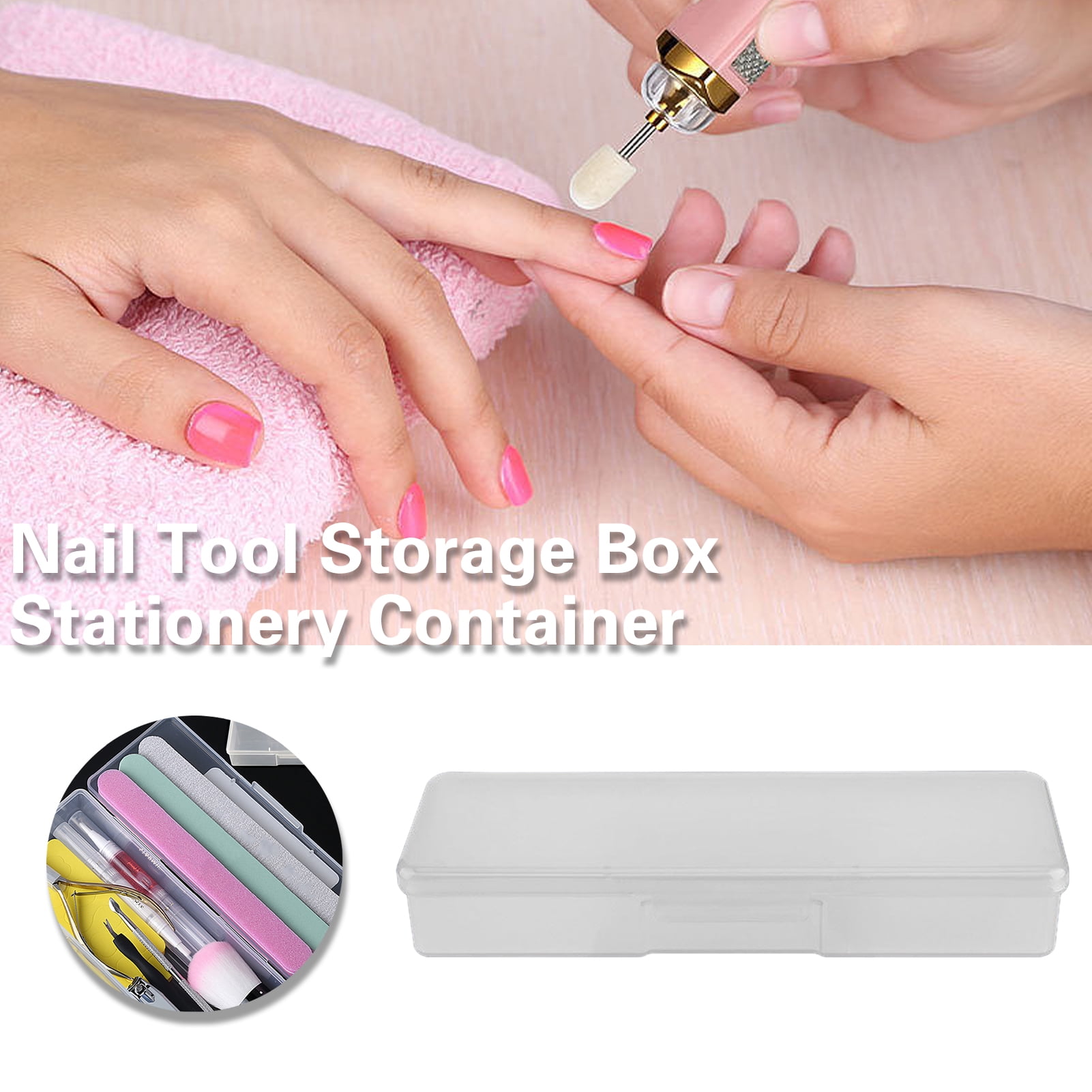 UDIYO 2Pcs Tool Storage Box Large Capacity Buckle Closure Smooth ...