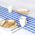 Efavormart Buffalo Plaid Table Runner | Blue / White | Gingham ...