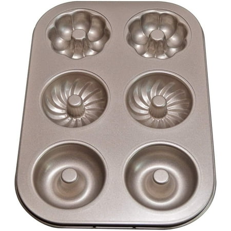 Lepai Donut Pans, Nonstick 6 Cavity Doughnut Pan with 3 Patterns ...