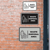 Signs ByLITA Classic Framed Waste Disposal Area Door or Wall Sign Easy ...