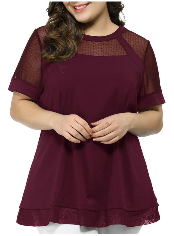 Plus Size Red Tops