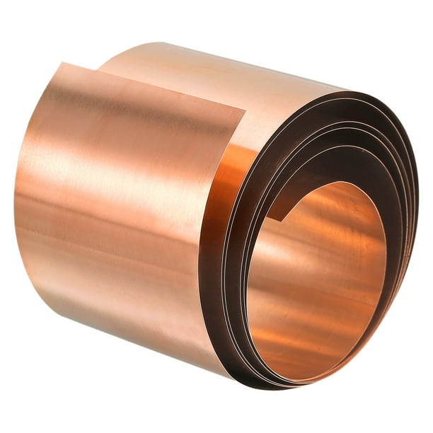 Uxcell Copper Thin Foil Roll Sheet, 0.15x50x1000mm Pure Copper Foil ...