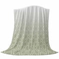 Abstract Art Fleece Throw Blanket Classic Green Line Gradient Modern ...