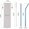 "ReaNea 18-Piece Long Rainbow Stainless Steel Straw Set, 8.5"" Reusable ...