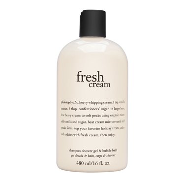 Philosophy Fresh Cream 3-in-1 Shampoo, Body Wash & Bubble Bath, 16 Oz ...