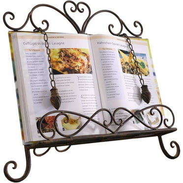 Twine Acacia Wood Tablet Holder, Farmhouse Cookbook Stand, Book Holder ...