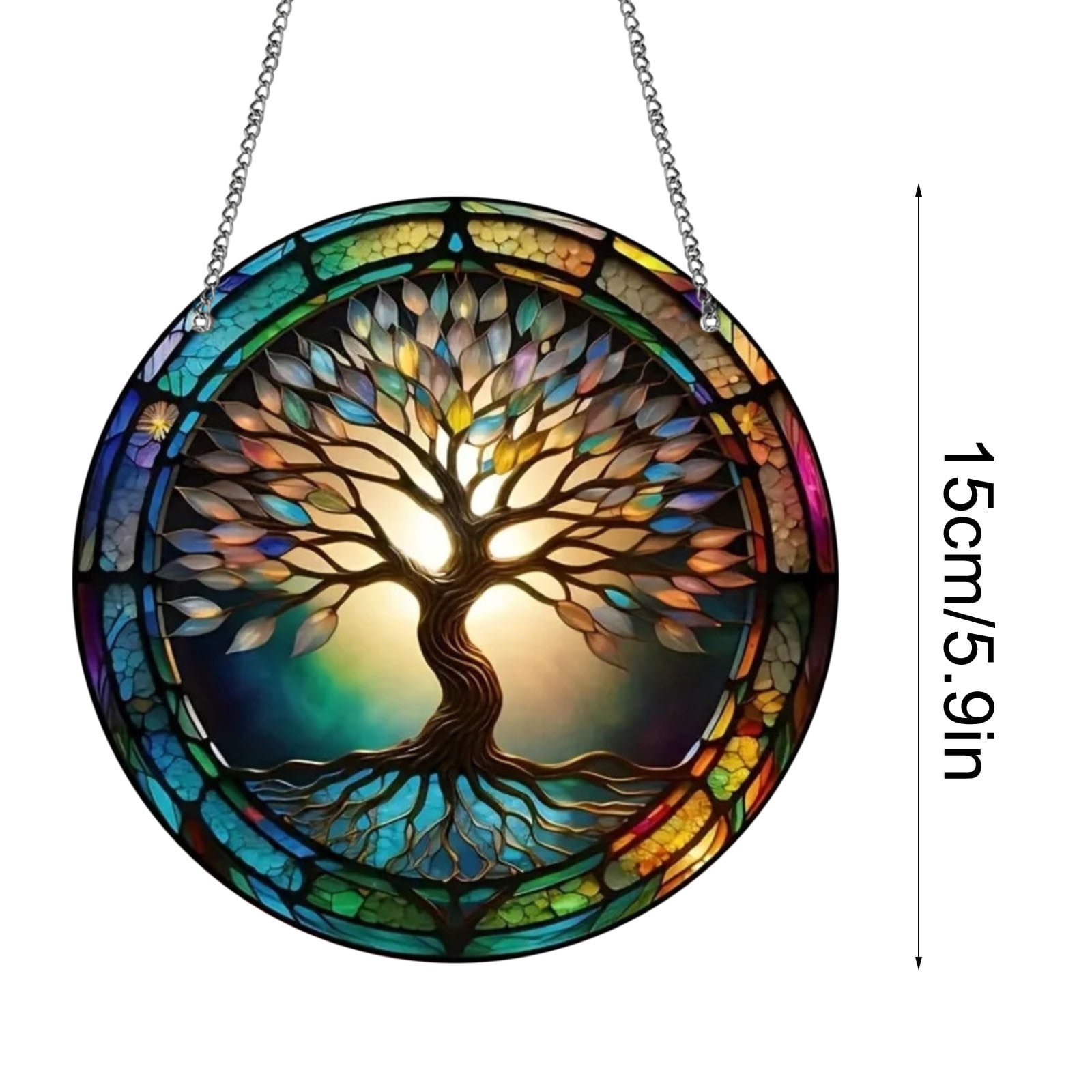 Click here for Hbbkvi Round Tree Of Life Acrylic Window Hanging H... prices