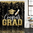 54x78 Inch Shower Curtain Decorative Congrats Grad Bathtub Bath ...