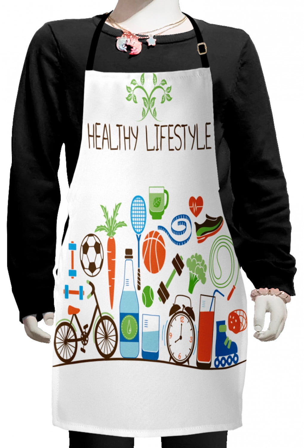 Fitness Kids Apron, Healthcare Theme Athletic Energetic Life Routine ...