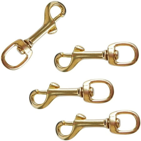 4 Pieces Heavy Duty Brass Swivel Bolt Snap Hook Clip Buckle Underwater ...