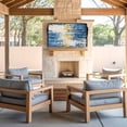 Abstract Mottled Texture Outdoor TV Cover 70 to 75 inch Retro Yellow ...