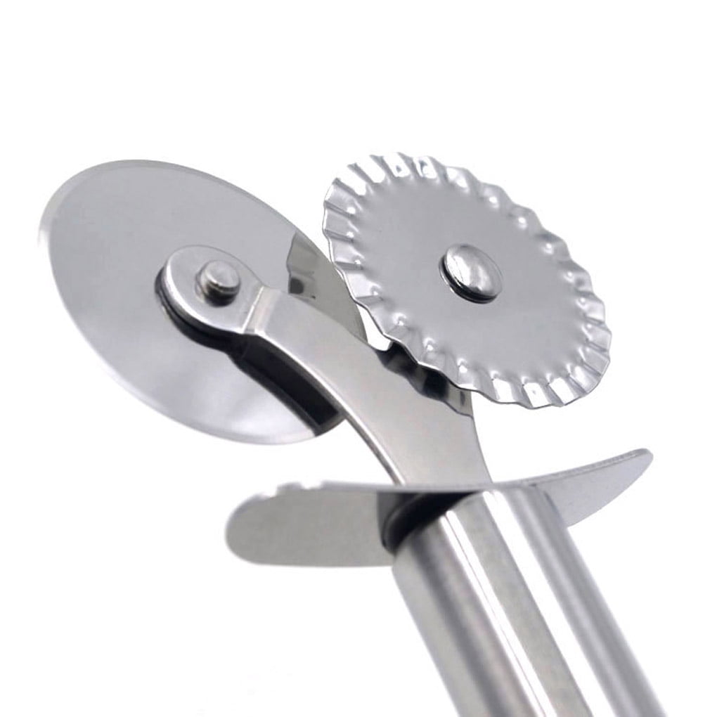yingyy 2-in-1 Dual Wheel Pasta Pastry Slicer Stainless Steel Pastry ...
