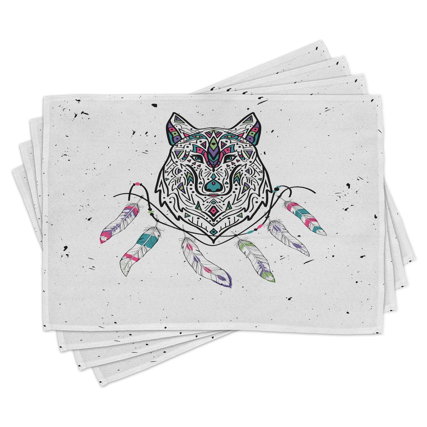 Ambesonne Tribal Place Mats Set of 4, Inspirational Wild Free, Standard ...