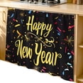 Happy New Year Cabinet Curtains 35''x35'', Colorful Modern Abstract Art ...