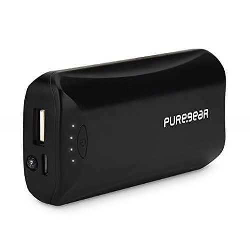 PureGear 5000mAh Portable USB Battery Charger w/ Built-in Flash Light ...