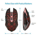 TENMOS Wireless Gaming Mouse, Silent Rechargeable RGB LED, Ergonomic ...