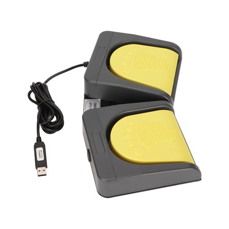 USB Double Foot Switch, Two Button Programmable Wide Pedals Gaming Foot ...